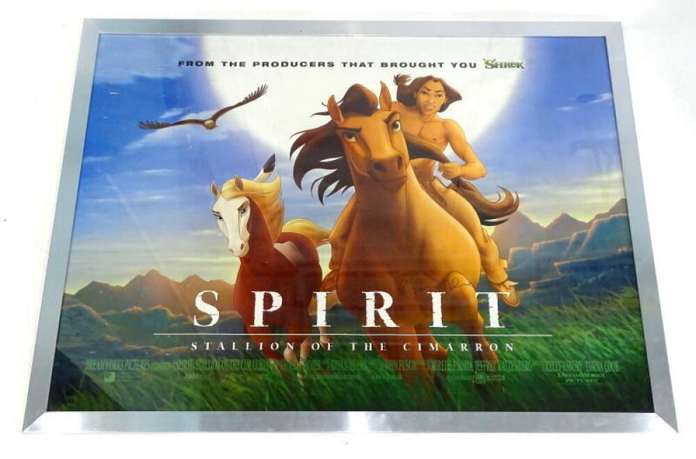 A film poster for the Dreamworks picture Spirit, bearing the signature ...