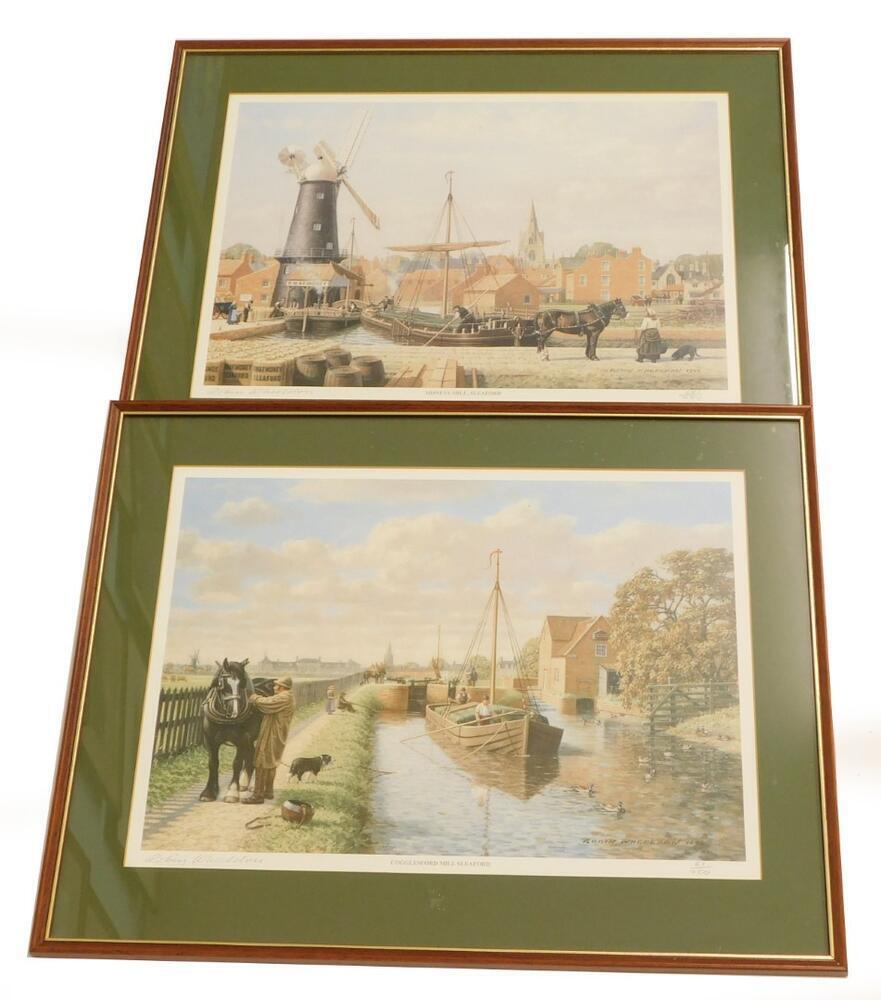 Robin Wheeldon (b.1945). Moneys Mill Sleaford, artist signed coloured ...