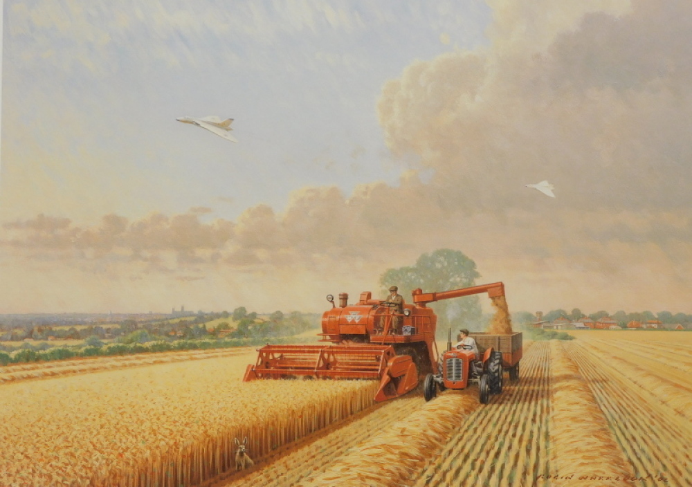 Robin Wheeldon (b.1945). Sixties Harvest, Waddington, Lincolnshire ...