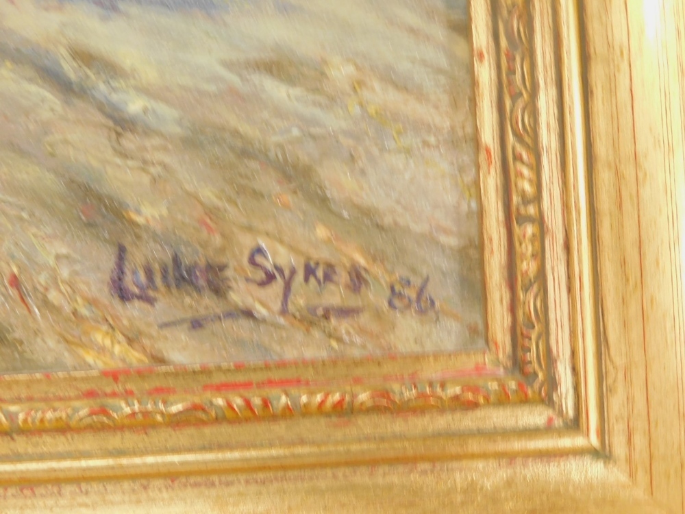 Luke Sykes. Ploughing scene, oil on board, 29cm x 40cm, and other ...