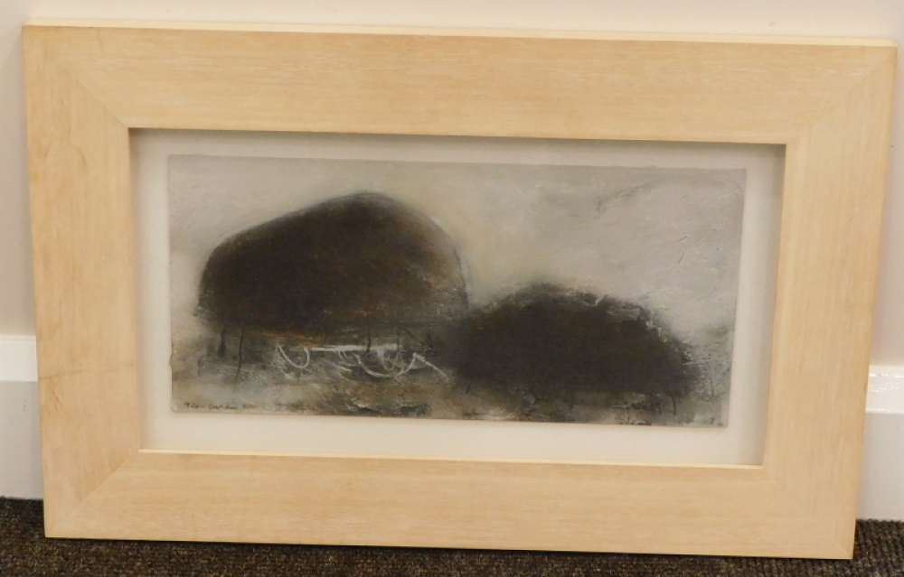 •Brian Graham (b.1945). Dark Percussion, mixed media on panel, signed ...