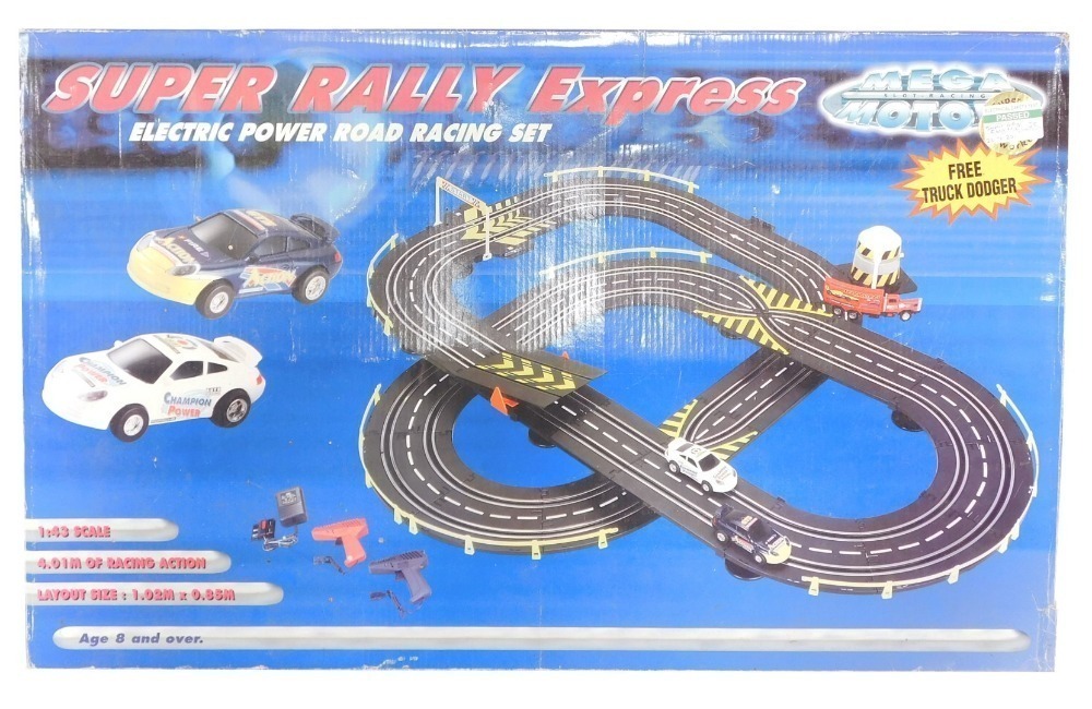 A Mega Motors Super Rally Express electric power road racing set, scale ...