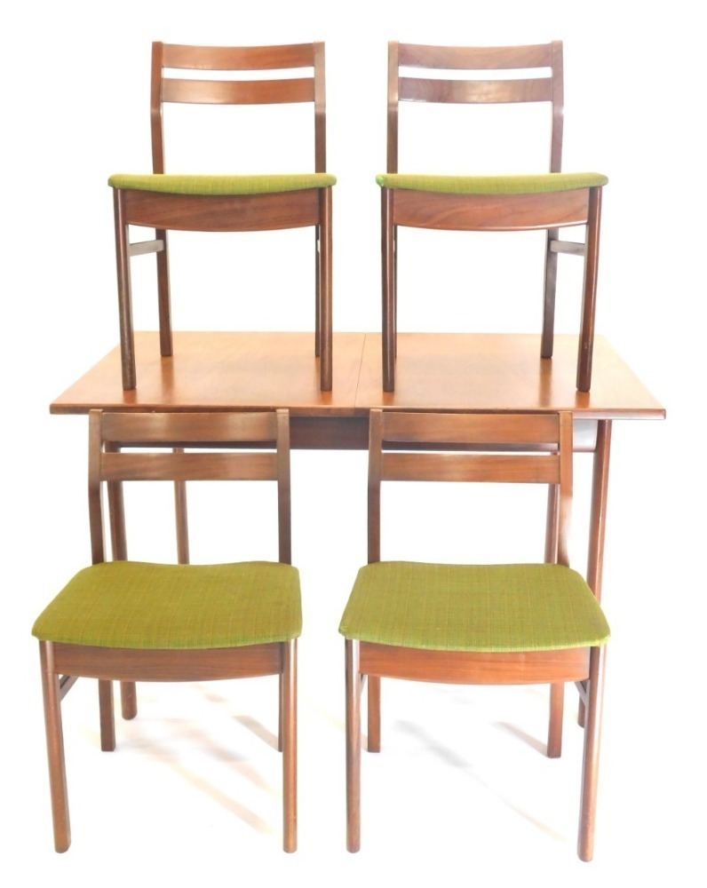 An Archie Shine design teak extending table, with ovoid legs, 72cm high ...