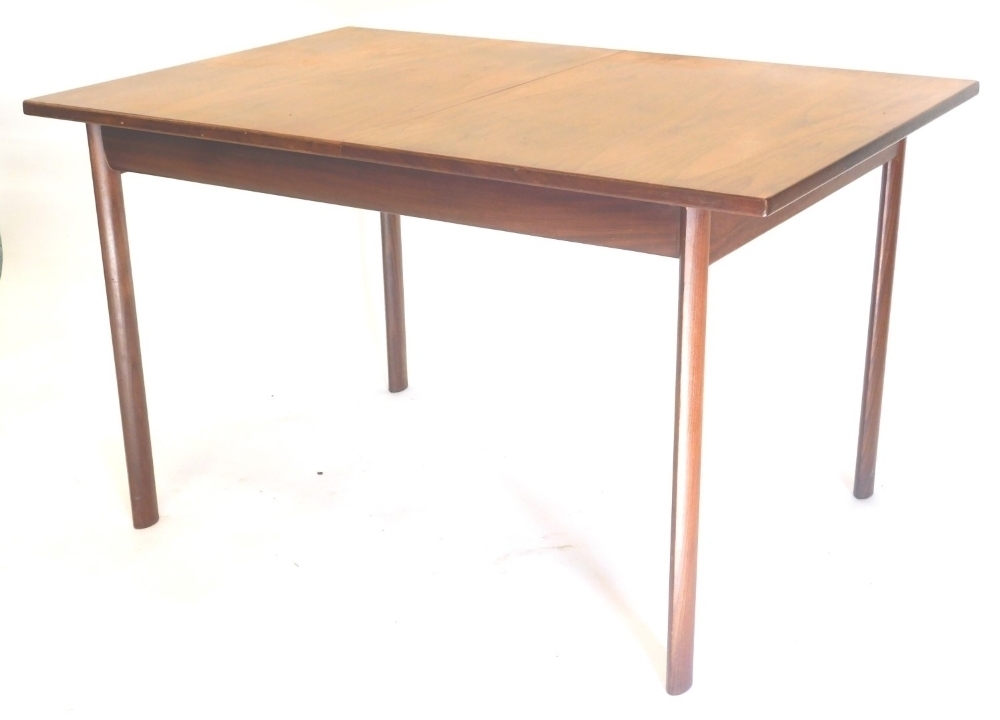 An Archie Shine design teak extending table, with ovoid legs, 72cm high ...