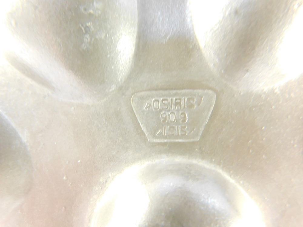 An Art Nouveau Osiris pewter egg dish and cover, designed by Walter ...