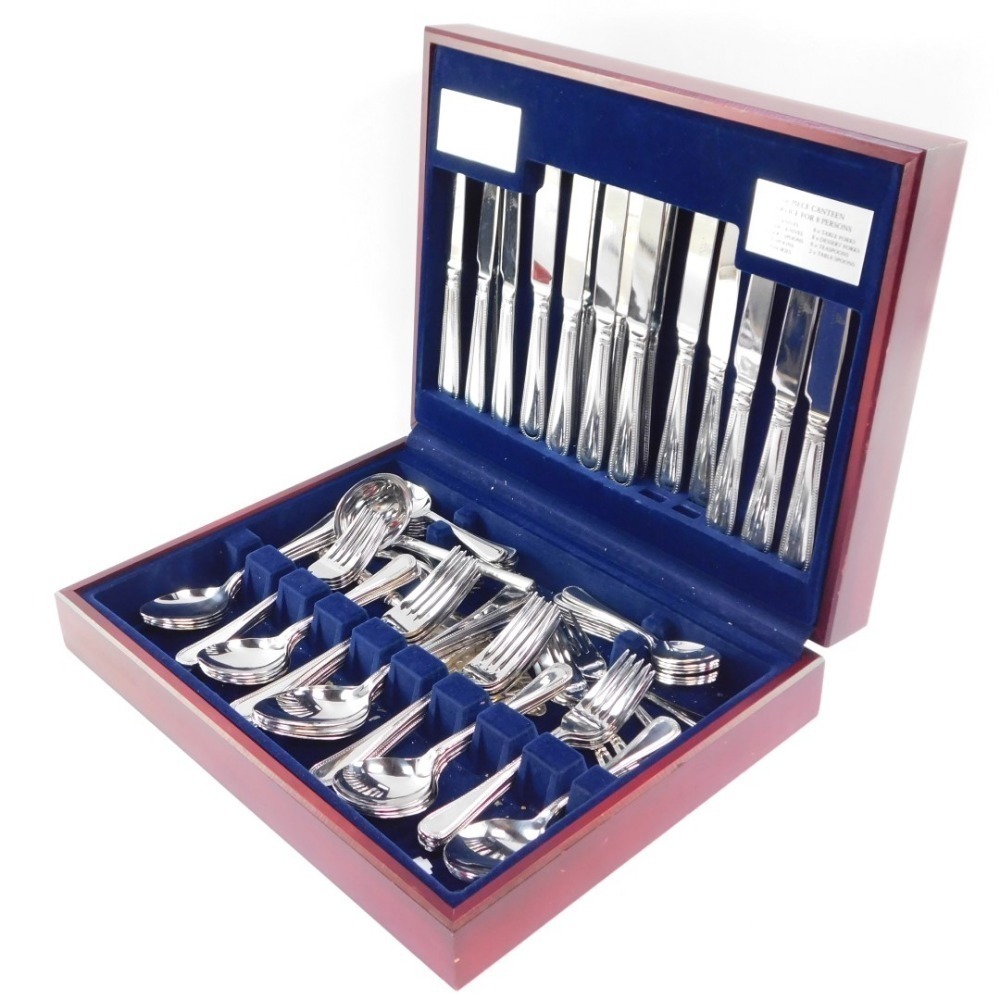 A Viners The Parish collection sixty six piece canteen of cutlery, bead ...