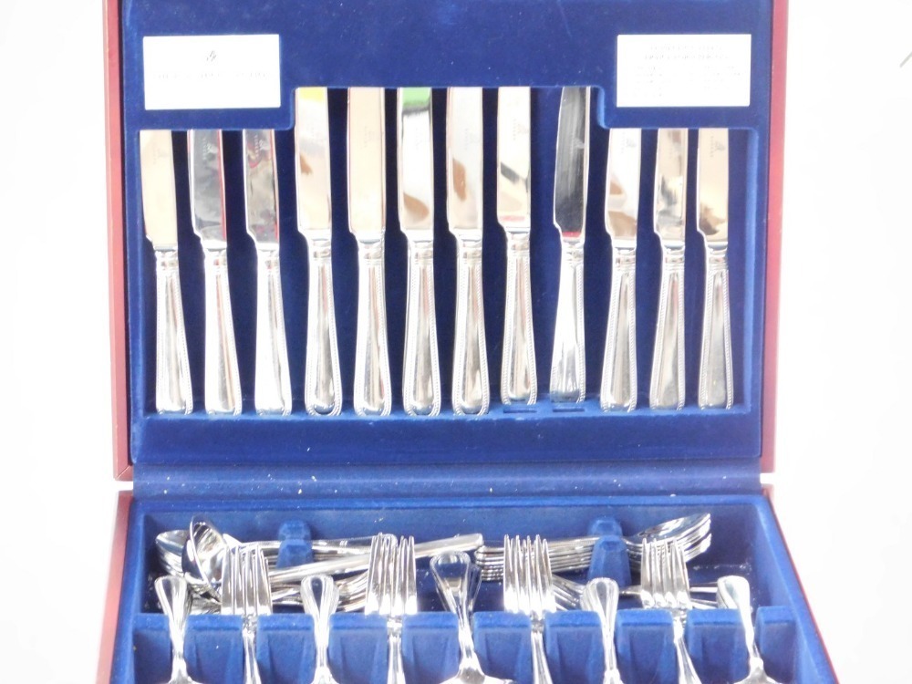 A Viners The Parish collection sixty six piece canteen of cutlery, bead ...
