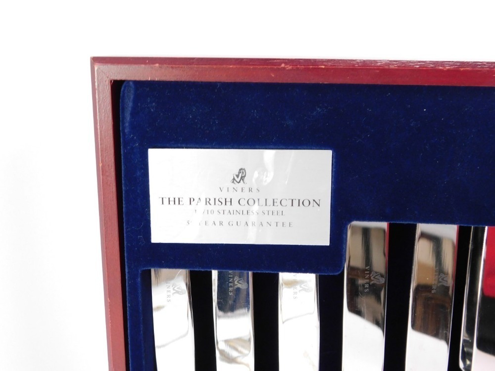 A Viners The Parish collection sixty six piece canteen of cutlery, bead ...