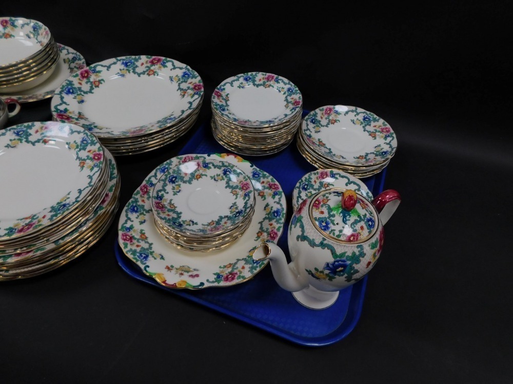 A Royal Cauldon pottery part dinner tea and coffee service, decorated ...