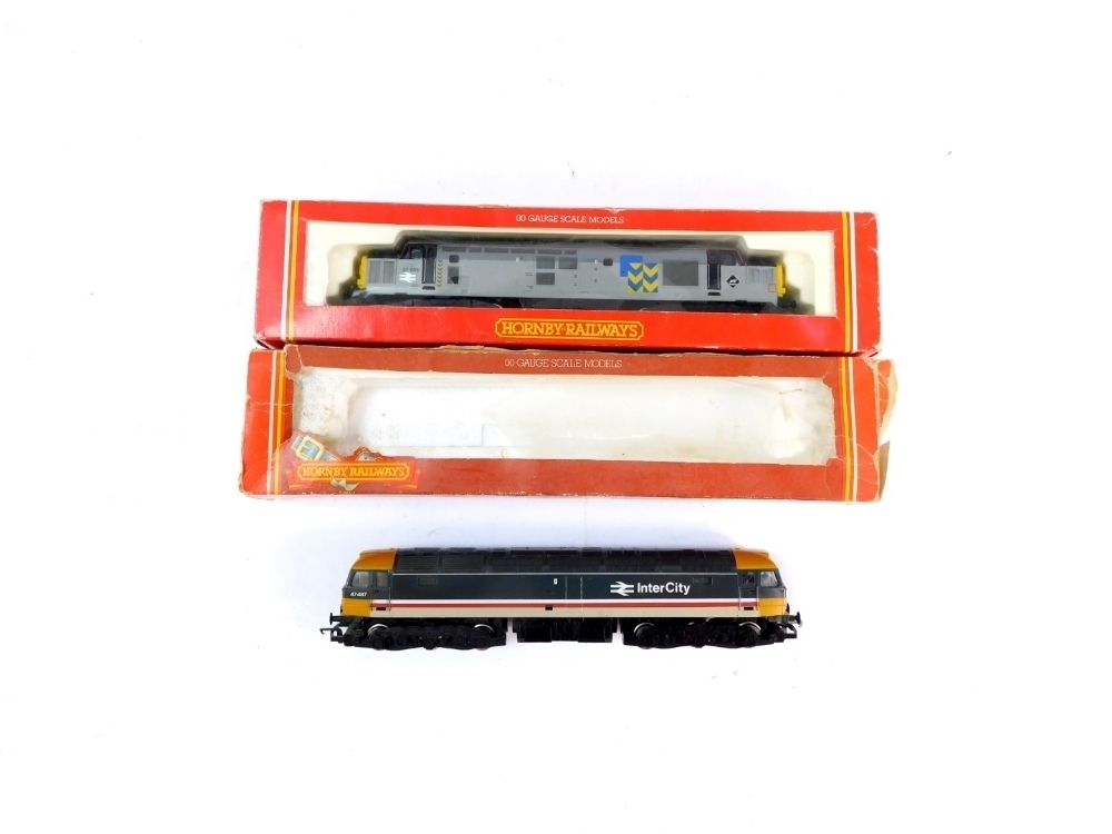 Hornby OO gauge diesel locomotives, A Class 47 47487 Intercity and a ...