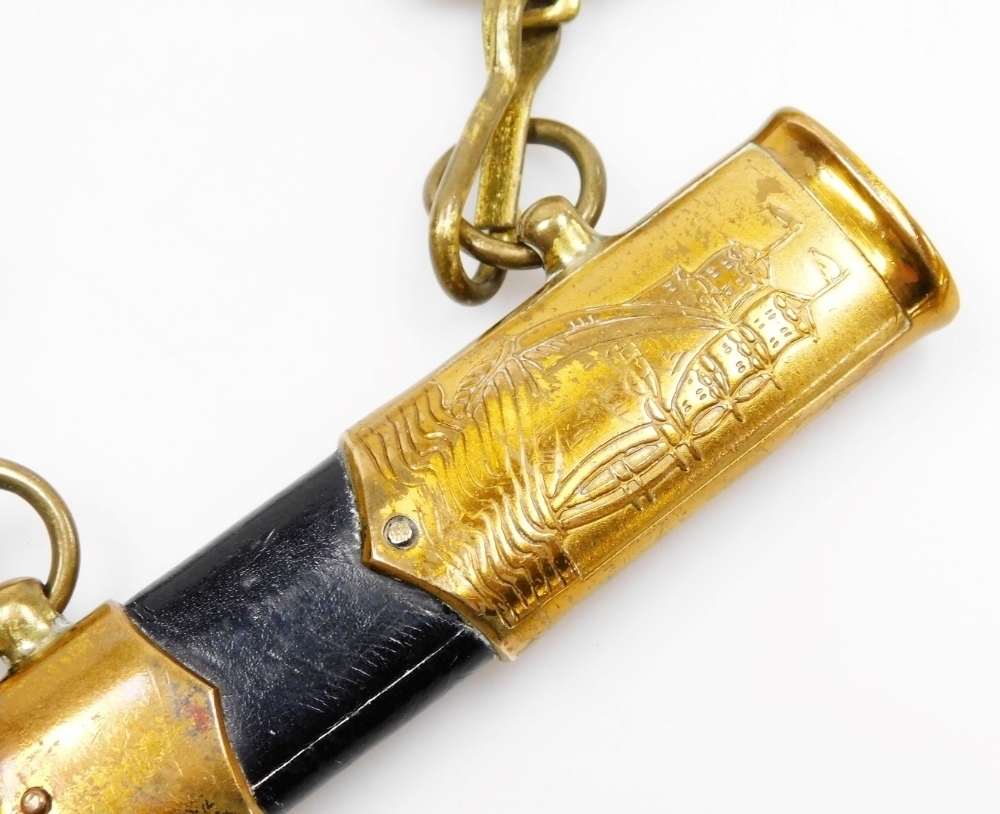 A Russian Soviet naval officer's dagger, circa 1957, with star and ...