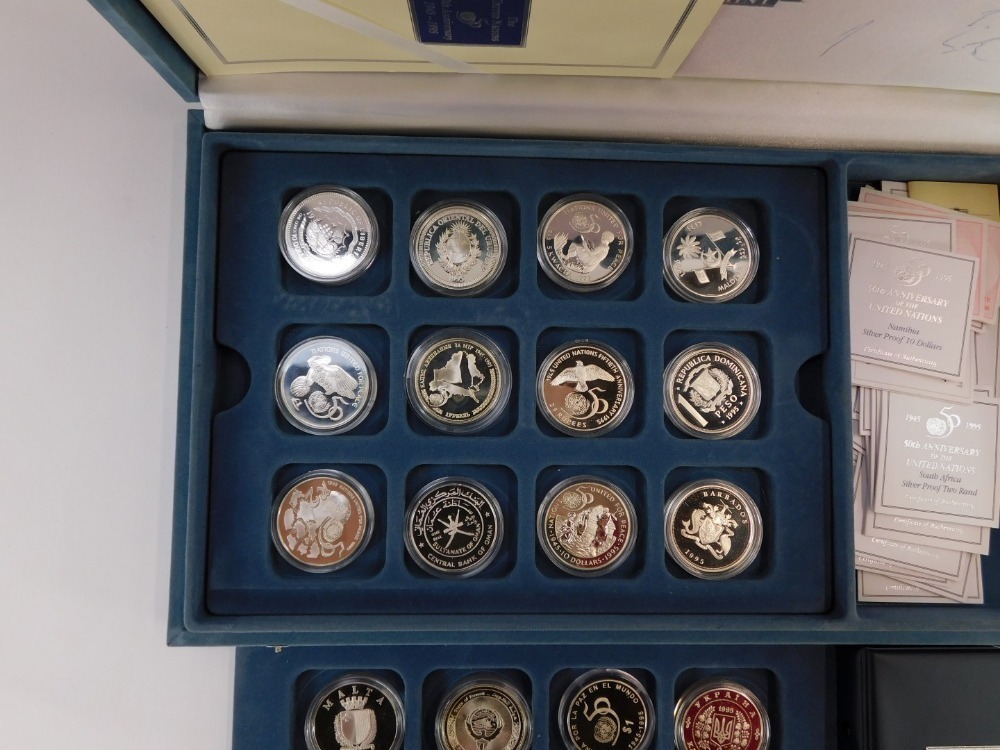 Royal Mint The United Nations 50th Anniversary Silver Coins Collection ...