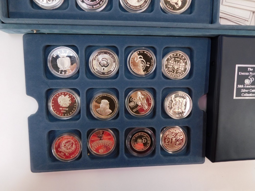 Royal Mint The United Nations 50th Anniversary Silver Coins Collection ...