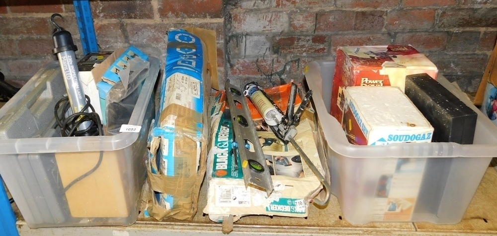 A Black and Decker Scorpion electric saw, PSI air compressor, Power ...