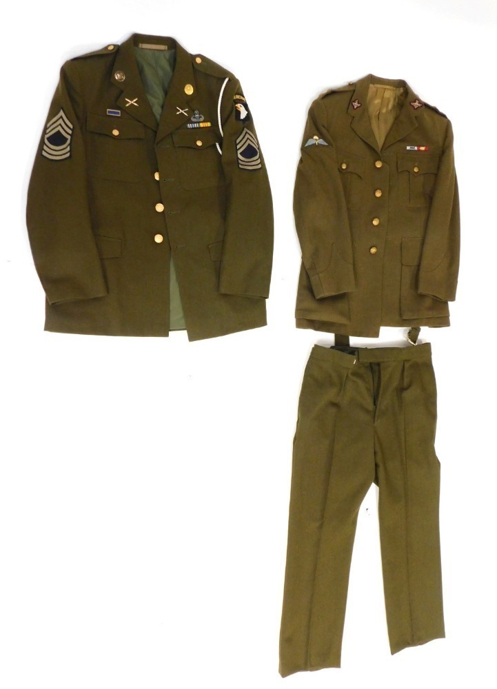 An Airborne US Army Master Sergeant's jacket, and a Parachute Regiment ...