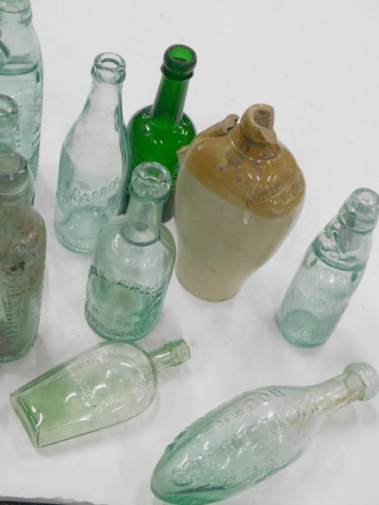Various 19thC and later glass bottles, various named examples, to ...