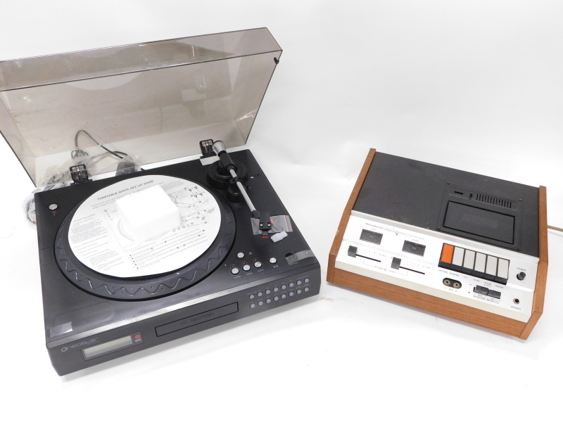 A Prinz Sound STD400 vintage stereo cassette deck, 36cm wide, and a ...