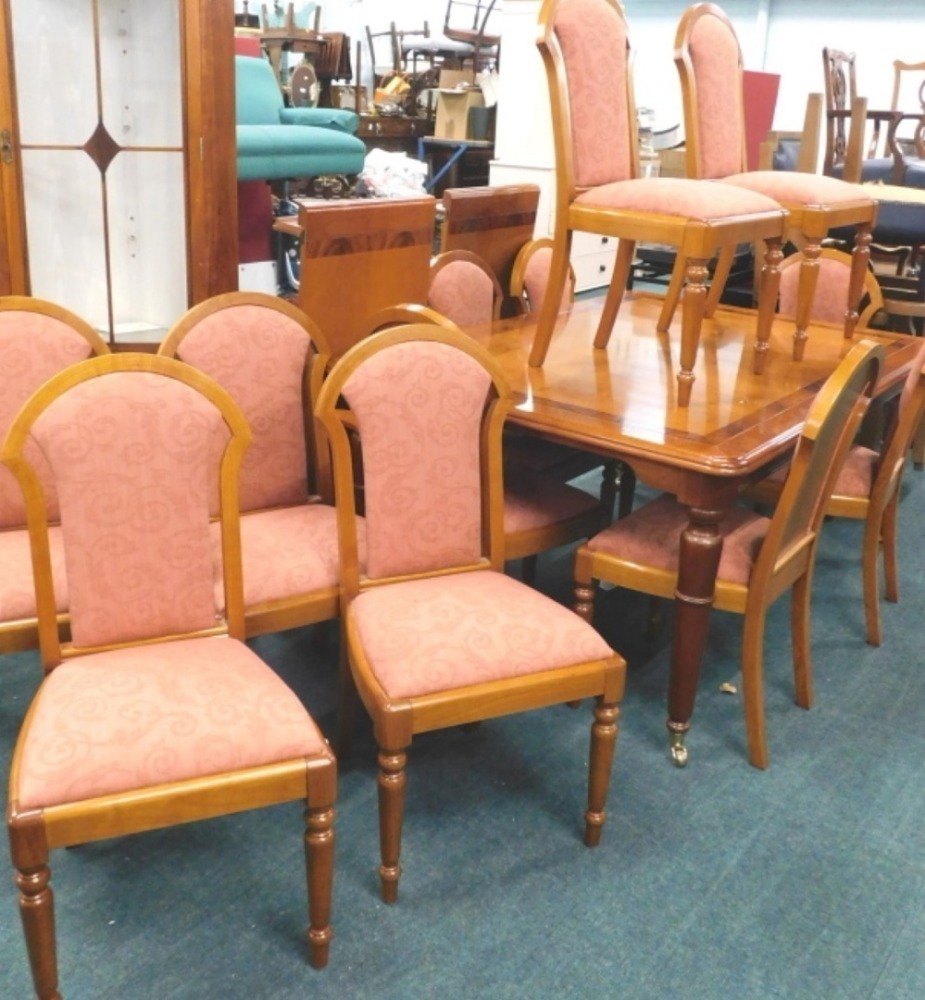 A Charles Barr walnut extending dining table in Victorian style, the ...