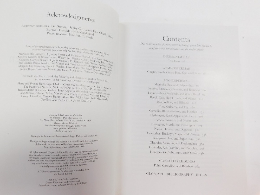 Roger Phillips and Martyn Rix. The Botanical Garden volumes one and two ...