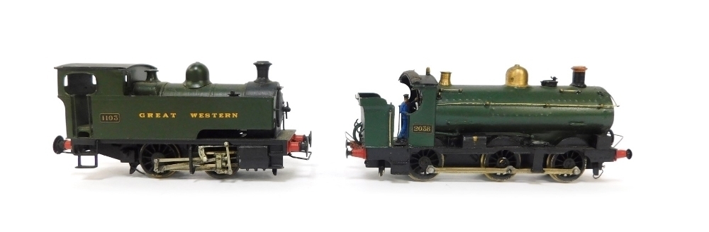 Two kit built tank locomotives, including a GWR Collett Class 1101 tank ...