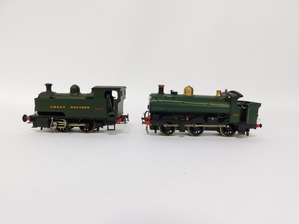 Two kit built tank locomotives, including a GWR Collett Class 1101 tank ...