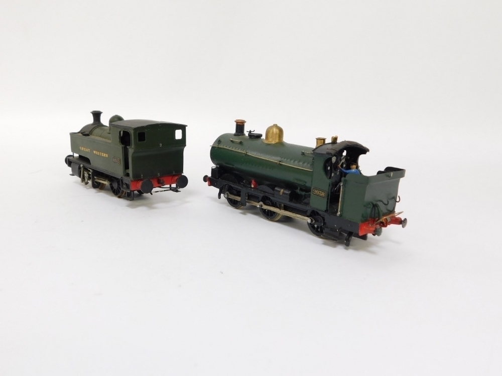 Two kit built tank locomotives, including a GWR Collett Class 1101 tank ...