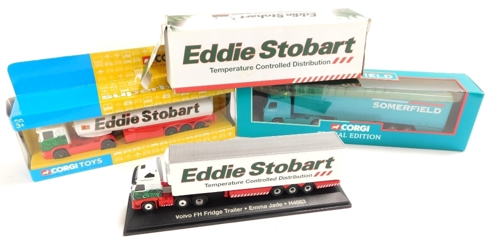 Four Corgi die cast lorries, 1:18 scale, to include Somerfield and ...