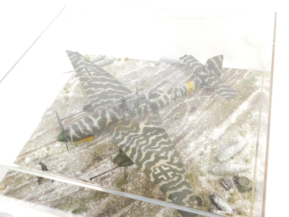 A cased diorama model of Junkers JU 87 Stuka, Russian front circa 1944 ...