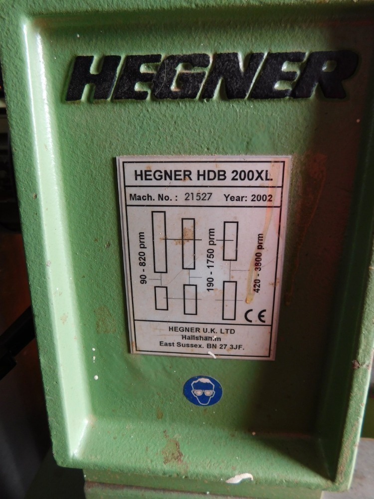 A Hegner HDB200XL lathe, with accessories.