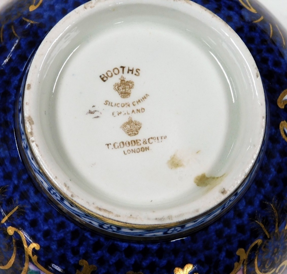 A group of late 19thC Booths Blue Scale pattern pottery, decorated with ...