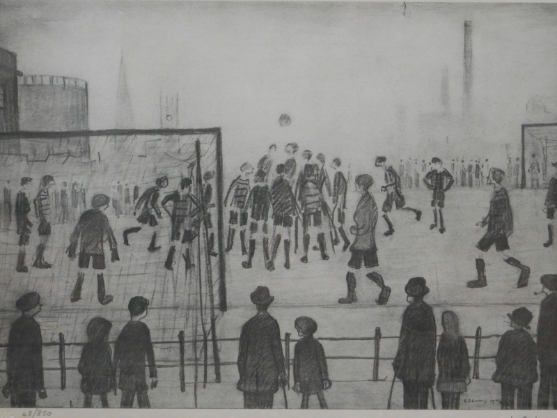 Laurence Stephen Lowry (1887-1976). The Football Match, artist signed ...