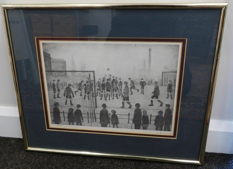 Laurence Stephen Lowry (1887-1976). The Football Match, artist signed ...