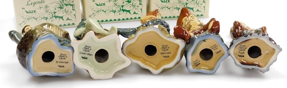 Five Wade British Myths and Legends figures, boxed, comprising Tin Mine ...