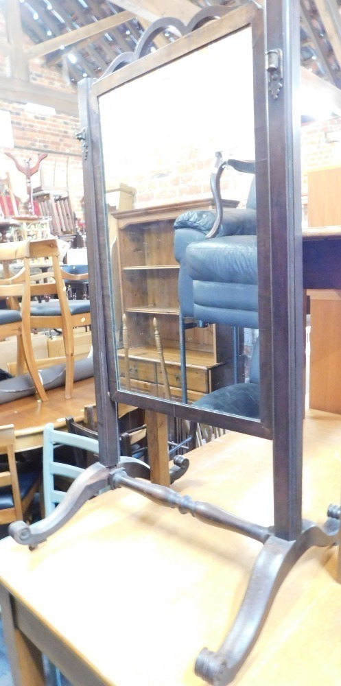 An early Victorian mahogany adjustable fire screen converted to a ...