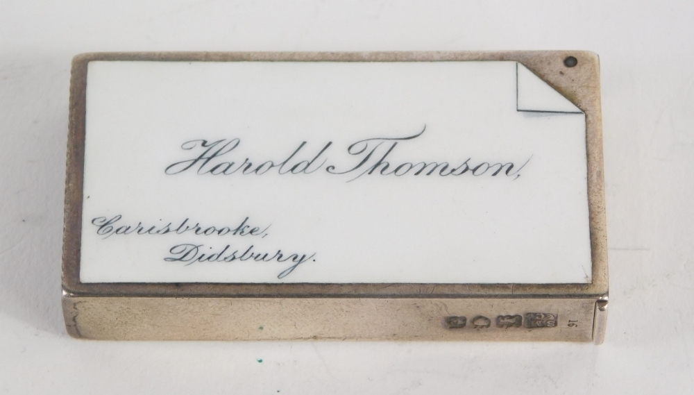 A Victorian silver Harold Thomson of Carisbrooke, Didsbury advertising ...