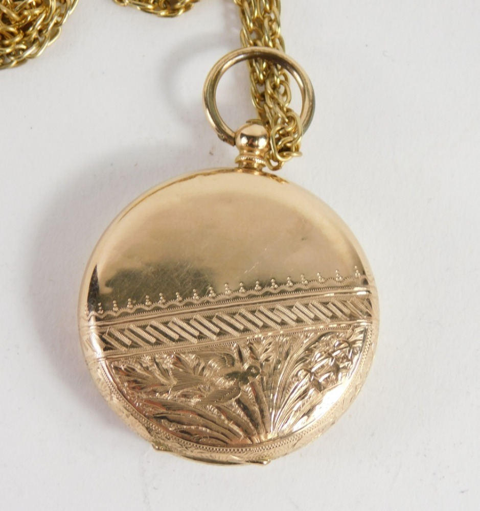 An early 20thC open faced pocket watch, with fancy Roman numeric dial ...