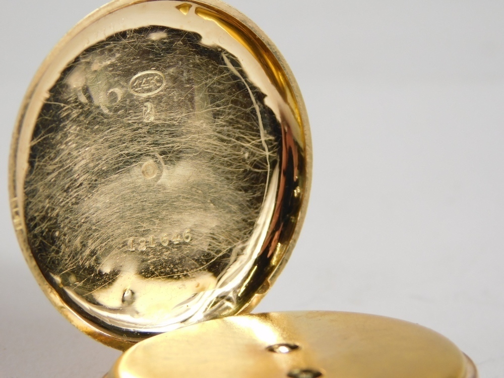 An early 20thC open faced pocket watch, with fancy Roman numeric dial ...