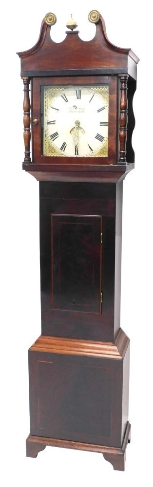 James Kimich Dunstable, a 19thC longcase clock, the square dial painted ...