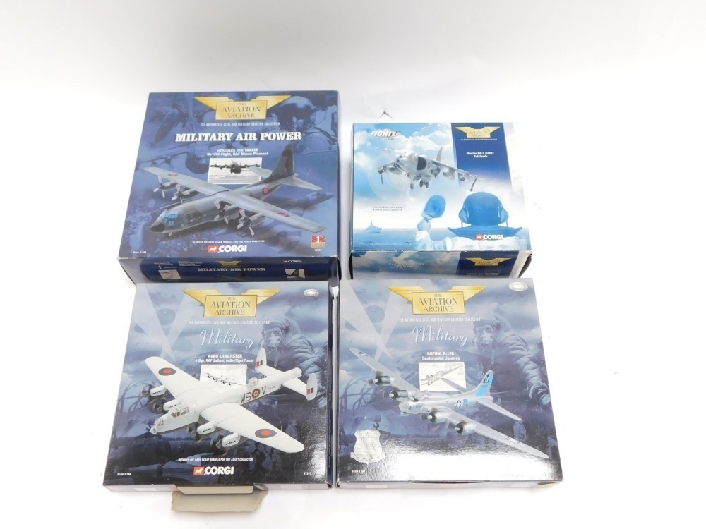 Four Aviation Archive diecast aeroplanes, comprising Boeing B17 G ...