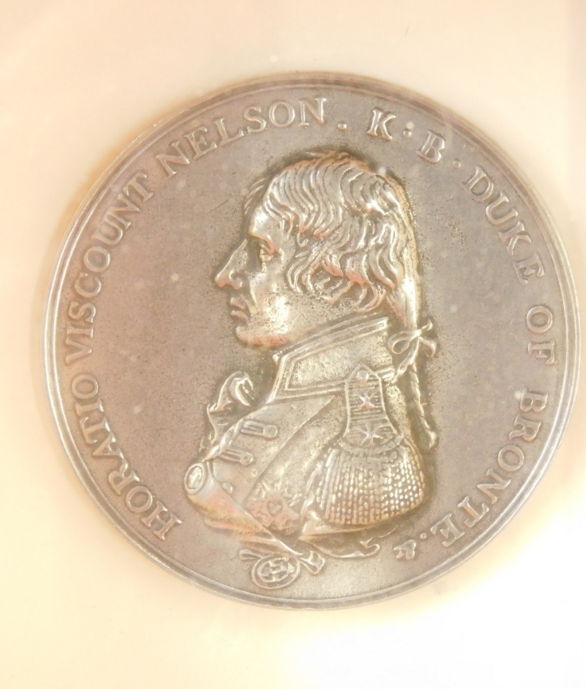 A Tower Mint gold plated commemorative Trafalgar medal, 5cm diameter ...