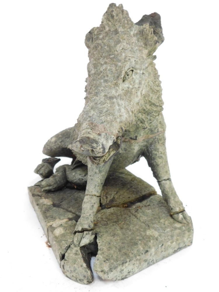 A marble type stone Uffizi boar. (AF).