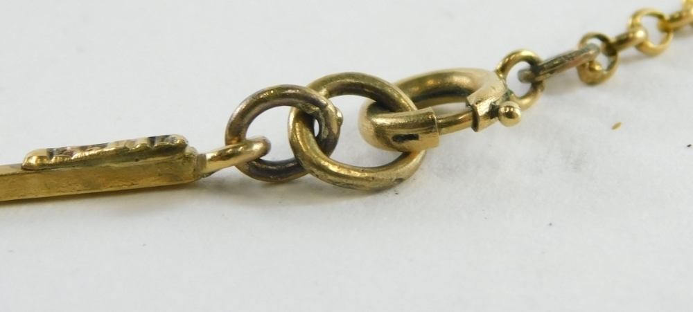 A vintage fancy link neck chain, with curb and bar links, with clip ...