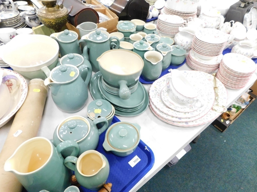 A green glazed Denby stoneware dinner service, and a Johnson Brothers ...
