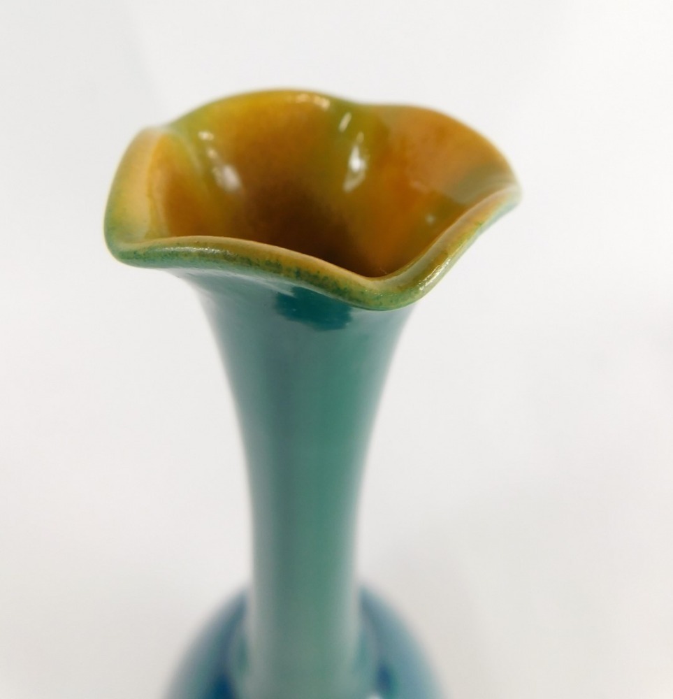 A Linthorpe pottery vase, Christopher Dresser signature mark, with ...