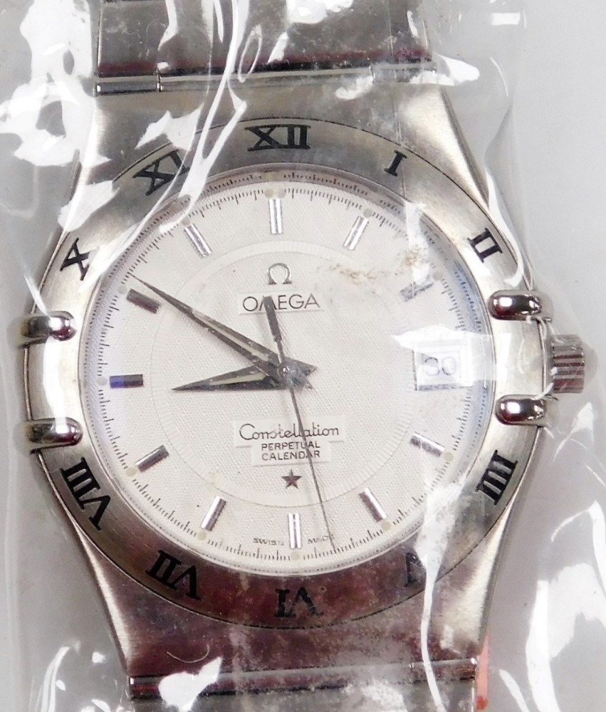 An Omega gentleman's Constellation Perpetual Calendar stainless steel ...