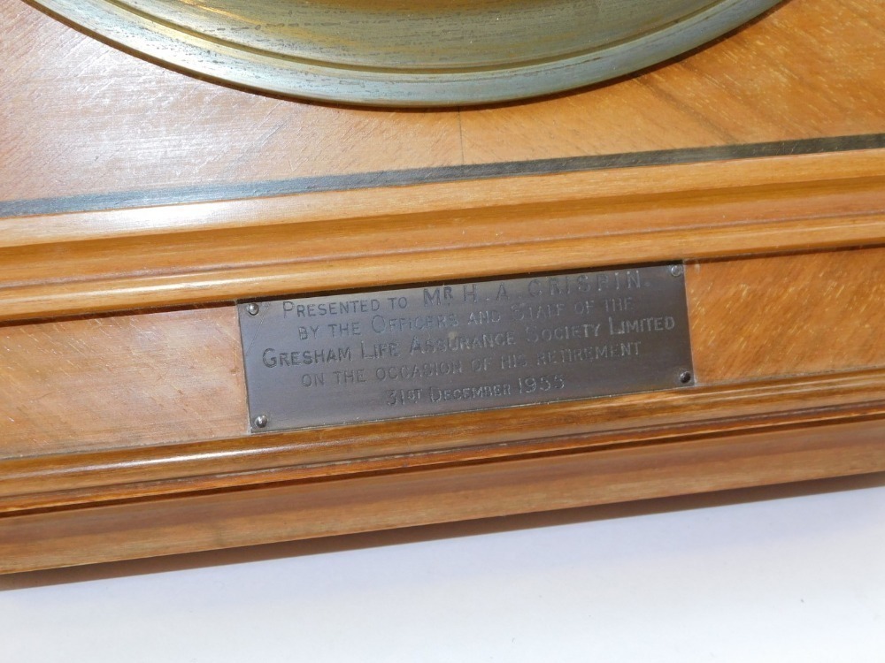 A mid 20thC walnut cased barometer by Negretti & Zambra, London, R/3313 ...