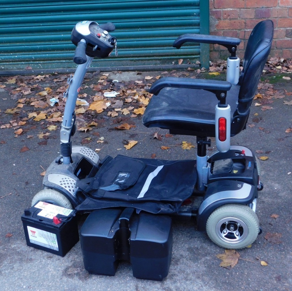 A TGA Platform mobility scooter, with additional battery.